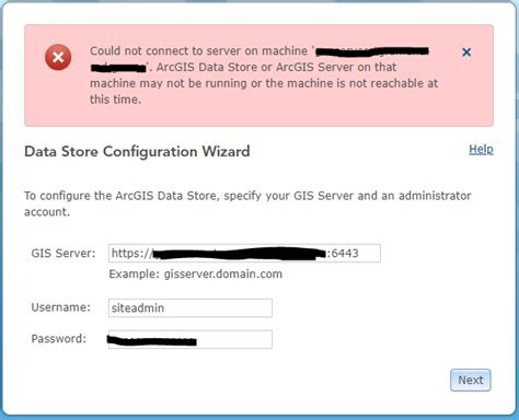 Solved Configure Arcgis Datastore 1091 Error Connecting Esri Community