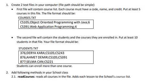 Create Following Classes And Relations Dont Forget