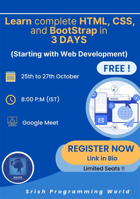 srishti maurya on linkedin webdevelopment html css bootstrap learnwithus