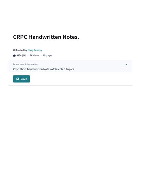 Crpc Handwritten Notes Pdf Pdf Scribd Software