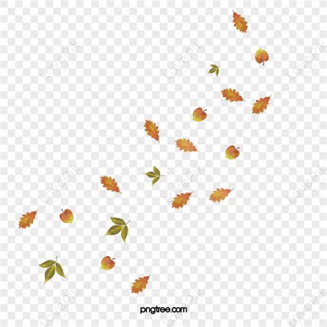 날리다 나뭇잎 일러스트가을뜨다黄叶 Png 일러스트 무료 다운로드 Lovepik