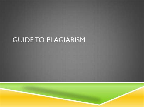 PPT Guide To Plagiarism PowerPoint Presentation Free Download ID