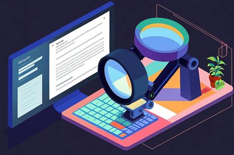 Flat 3d Isometric Magnifier Scanning Bug In The Programming Code