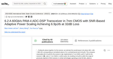 6 2 a 60gb s pam 4 adc dsp transceiver in 7nm cmos with snr based