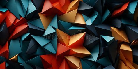 Abstract 3d Triangles Geometric Polygonal Triangle Pattern Backgroud For Brochure Layout