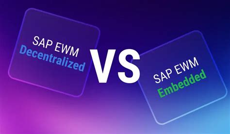 Sap Ewm Embedded Vs Sap Ewm Decentralized