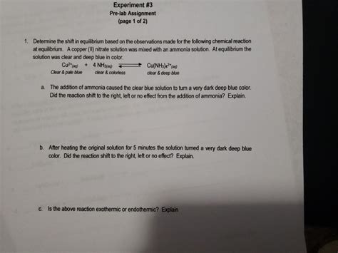 Solved Experiment Pre Lab Assignment Page Of Chegg