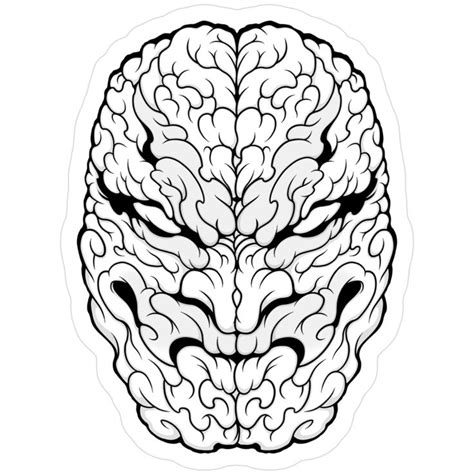 Baki Demon Brain Sticker Tattoo Design Book Skull Stencil Concept
