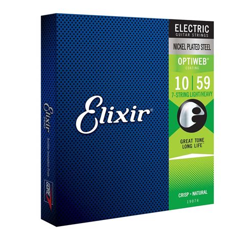Elixir Optiweb Coated 7 String Electric Guitar Strings 10 59 At Gear4music