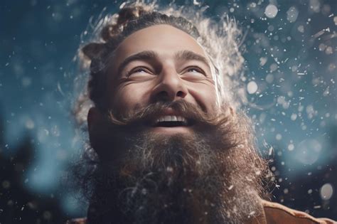 Premium Ai Image Dandruff Beard Healthy Chin Style Generate Ai
