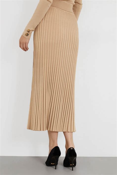 Жіноча бежева плісирована спідниця Guess W4rd99 Z3d60 G1l7 — Md Fashion