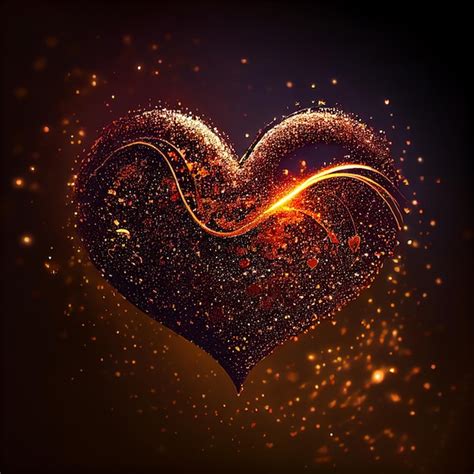 Premium Photo Glitter Heart Dissolving Into Pieces