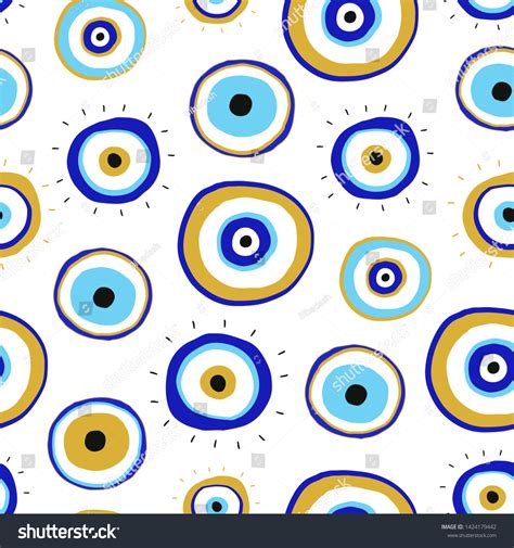Evil Eyes Set Hand Drawn Various Stock Vector Royalty Free 1424179442