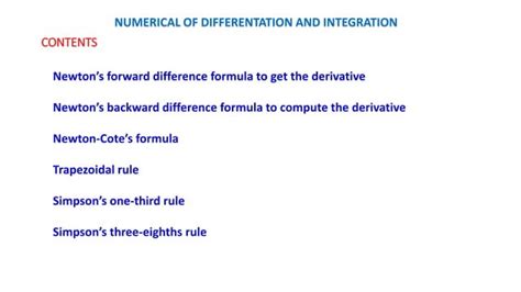 Numerical Differentiation And Integration Pdf Technology And Computing