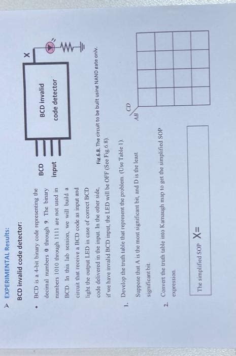 Solved Experimental Results Bcd Invalid Code Detector