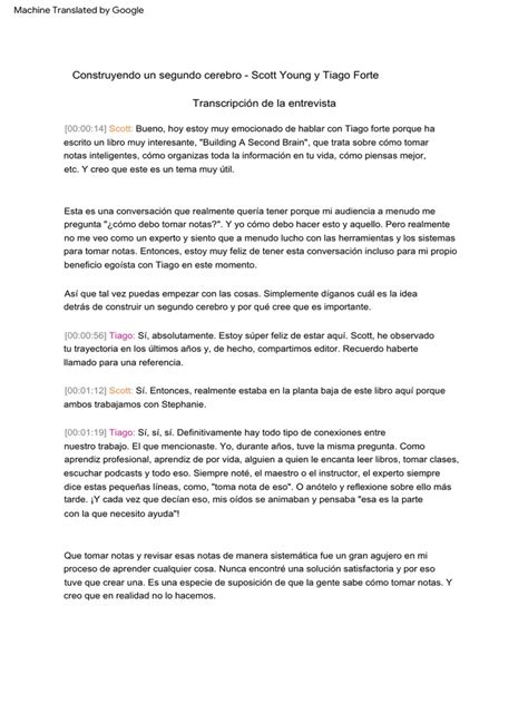 Building A Second Brain Podcast Full Transcript Pdf Verdad
