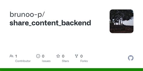 GitHub Brunoo P Share Content Backend