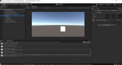 Changing Local Mesh Vertices Into World Space Coordinates Unity Engine Unity Discussions