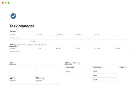 Notion Task Manager Template