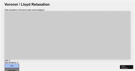 Voronoi Lloyd Relaxation Forked Codesandbox