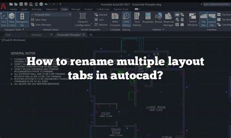 How To Rename Multiple Layout Tabs In Autocad