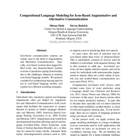 Compositional Language Modeling For Icon Based Augmentative And