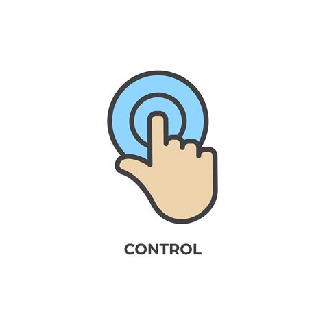 Vector Sign Of Control Symbol Is Isolated On A White Background Icon Color Editable 10052309
