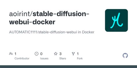 GitHub Aoirint Stable Diffusion Webui Docker AUTOMATIC1111 Stable