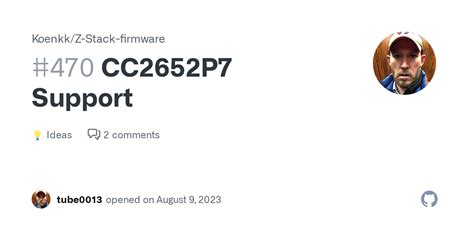 CC P Support Koenkk Z Stack Firmware Discussion GitHub