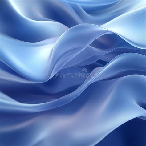 Blue Abstract Waves In Smooth Flowing Pattern Stock Illustration Illustration Of Abstract