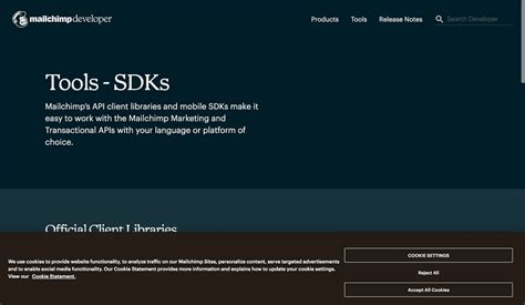 Mailchimp Api Docs Auth Webhooks Sdks For Developers Api Refs