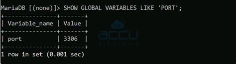 How Can I Determine The Port On Which Mysqlmariadb Is Running On An