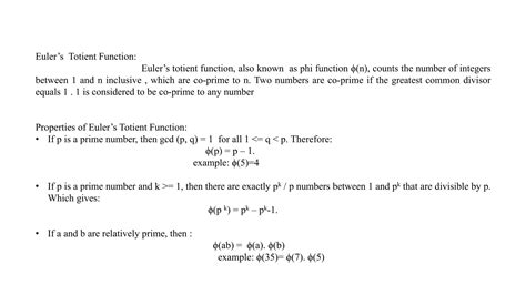 Eulers Totient Pptx