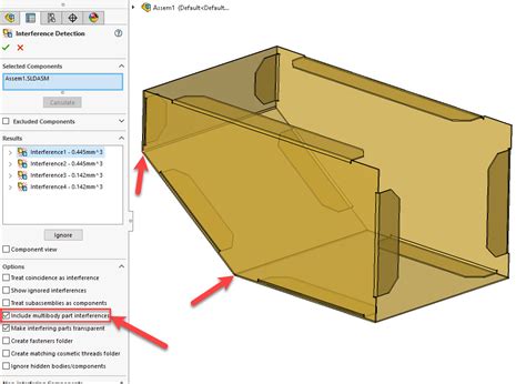Interference Detection Solidworks Multibody Part