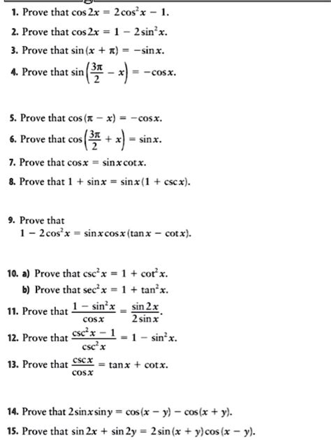 [get Answer] Prove That Cos 2x 2cos X 2 Prove That Cos 2x 2sin X 3