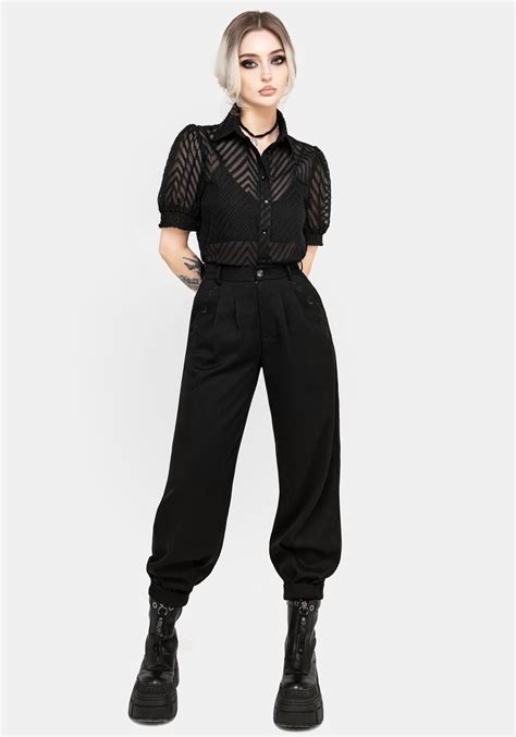 Disturbia Chevron Button Up Blouse Top Tops