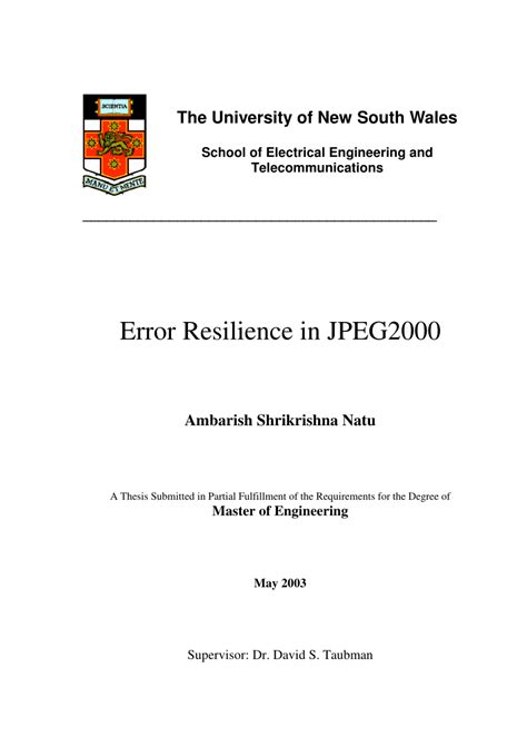 pdf error resilience in jpeg2000