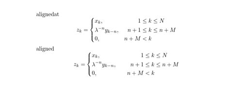 Align Aligning Definition Of Terms Of A Sequence Tex Latex Stack