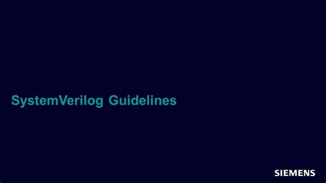 Systemverilog Guidelines Uvm Cookbook