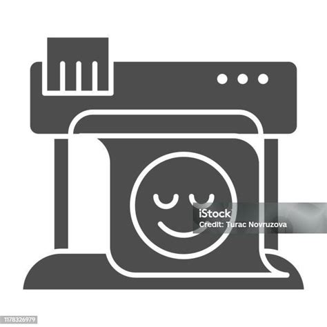 플로터 솔리드 아이콘입니다 흰색으로 격리된 대형 프린터 벡터 그림입니다 인쇄 기계 문말 스타일 디자인 웹 및 응용 프로그램을 위해 설계 Eps 10 광대한에 대한 스톡 벡터