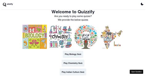 Quiz App Codesandbox