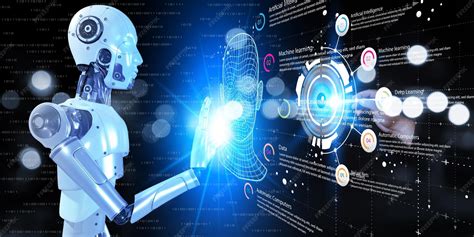 Premium Photo Hands Of Robot And Human Touching On Big Data Network Connection Background Ai