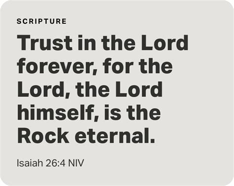 Isaiah 26 4 Trust In The Lord Always For The Lord God Is The Eternal