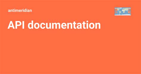 Api Documentation Antimeridian