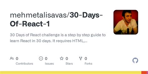 Github Mehmetalisavas30 Days Of React 1 30 Days Of React Challenge