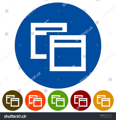 Icons Software Application Window Symbols Minimize Stock Vector Royalty Free