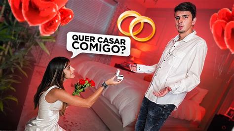 Pedi Meu Namorado Em Casamento Trolagem Youtube
