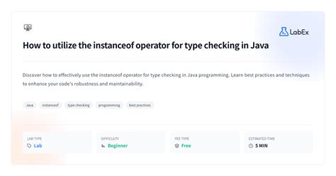 How To Utilize The Instanceof Operator For Type Checking In Java Labex