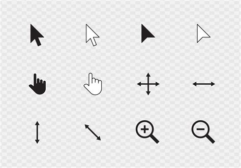 Cursor Icon Set 164926 Vector Art At Vecteezy