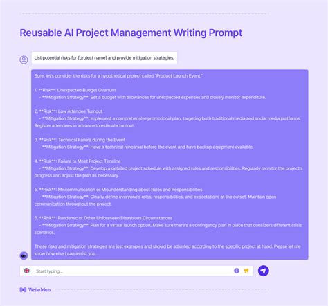 Ai In Project Management Use Cases And Reusable Ai Prompts Writemeai